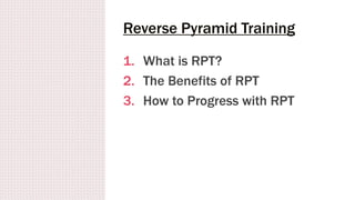 Reverse Pyramid Training | PPT