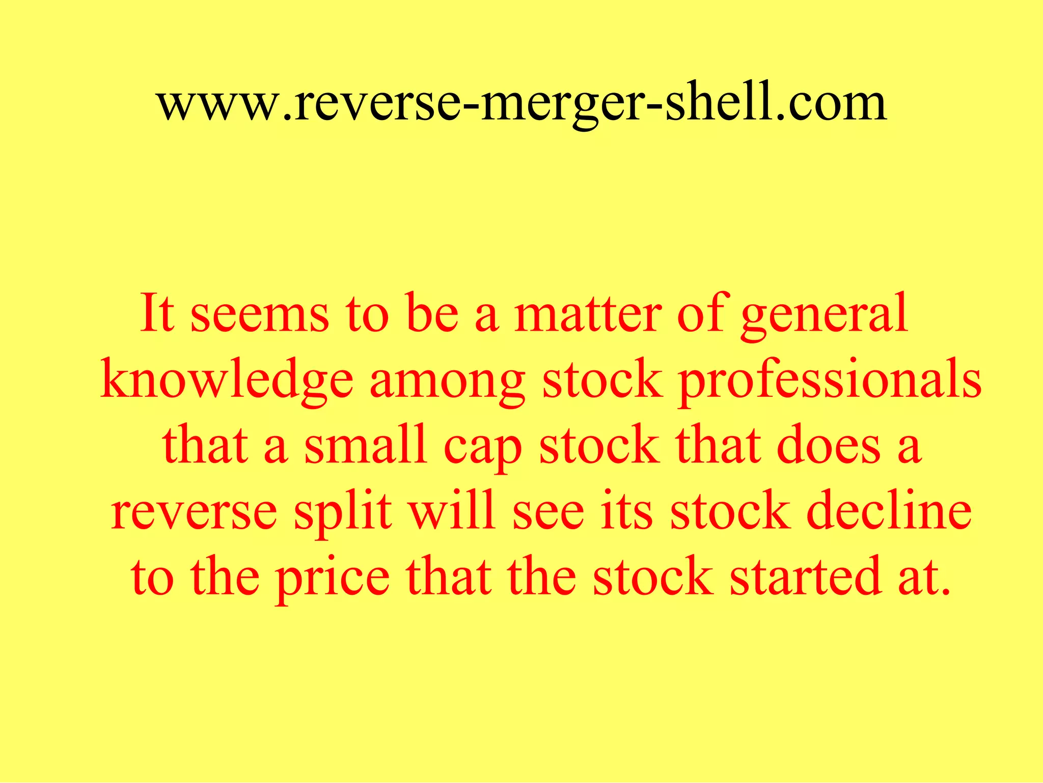 Reverse splits - good or bad | PPT