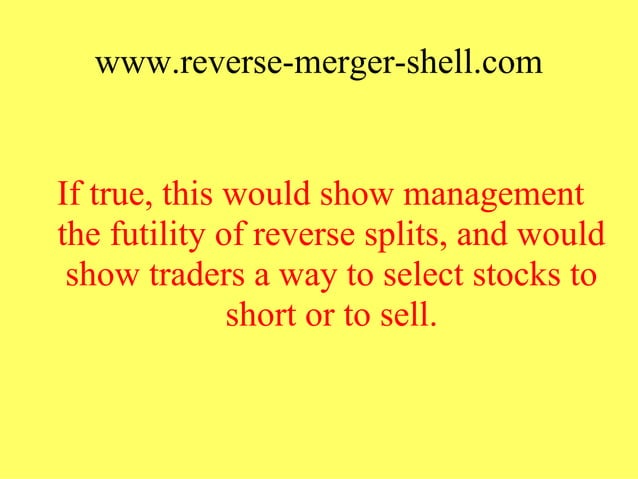 Reverse splits - good or bad | PPT
