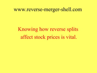 Reverse splits - good or bad | PPT