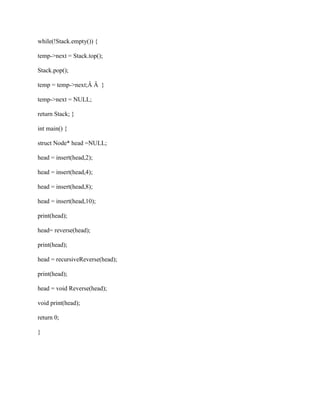 reverse the linked list (2-4-8-10) by- stack- iteration- recursion- U.docx