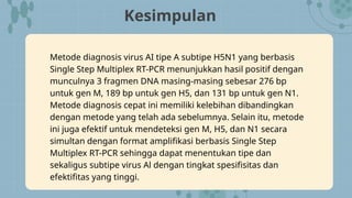 Reverse time PCR Penerapan Metode Diagnosis Cepat Virus Avian Influenza ...
