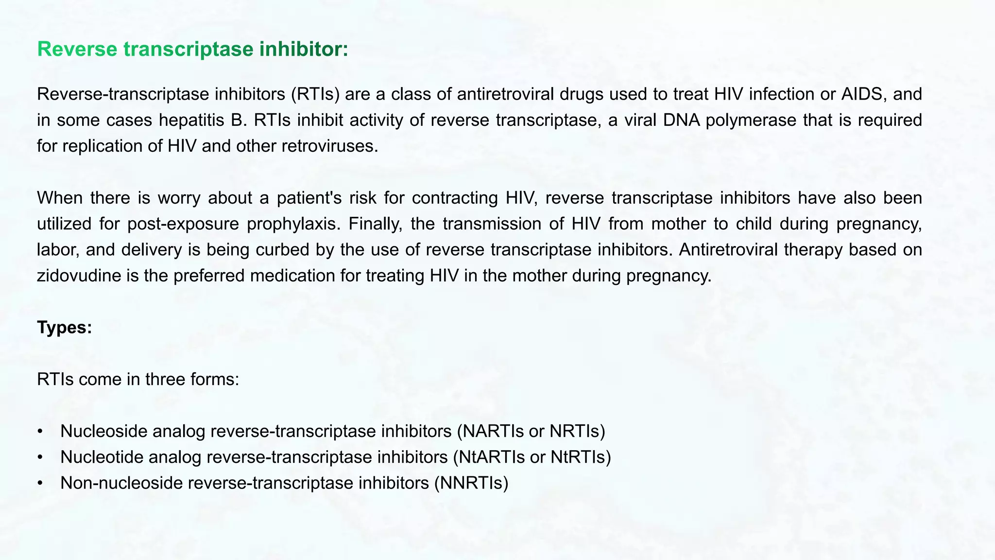 Reverse Transcriptase Inhibitors & Their Resistance.pptx