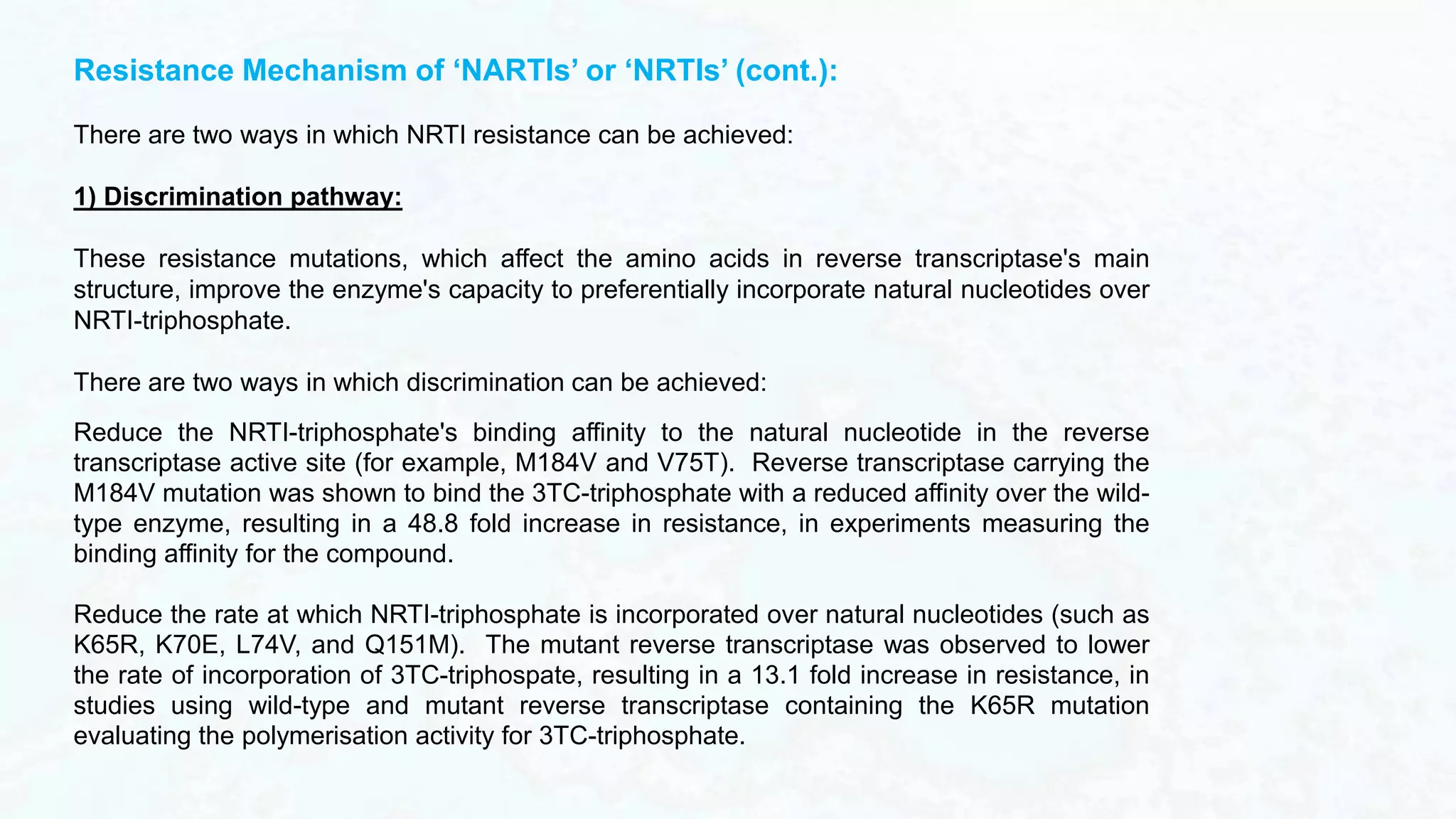 Reverse Transcriptase Inhibitors & Their Resistance.pptx