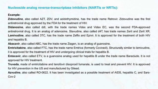 Reverse Transcriptase Inhibitors & Their Resistance.pptx | Genetics | Science