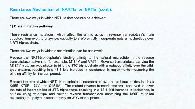 Reverse Transcriptase Inhibitors And Their Resistance Pptx Genetics Science