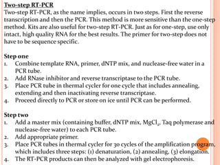 Reverse transcriptase polymerase chain reaction | PPTX