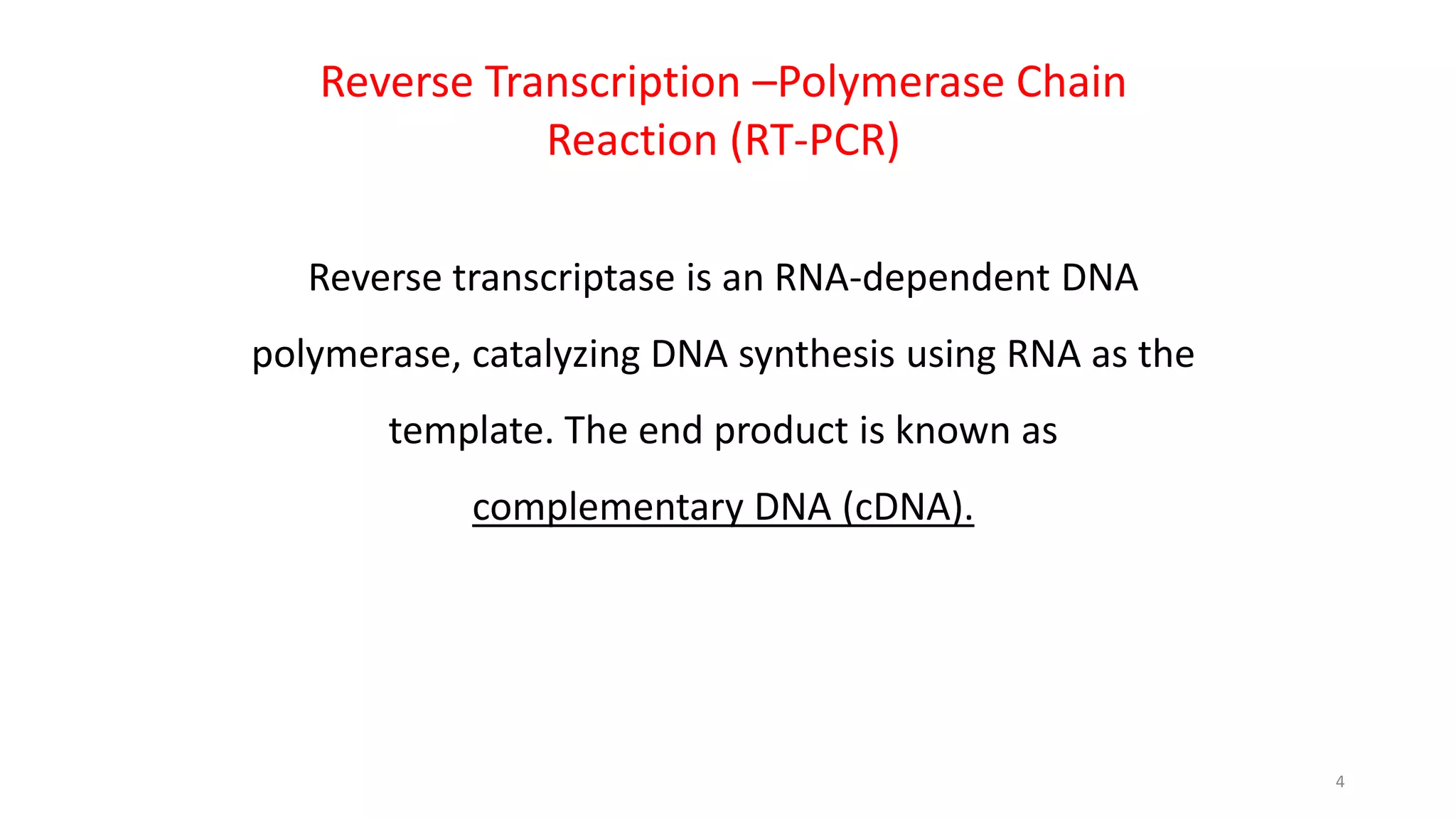 Reverse Transcription PCR | PPT