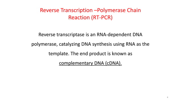 Reverse Transcription PCR | PPT