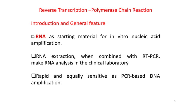 Reverse Transcription PCR | PPT