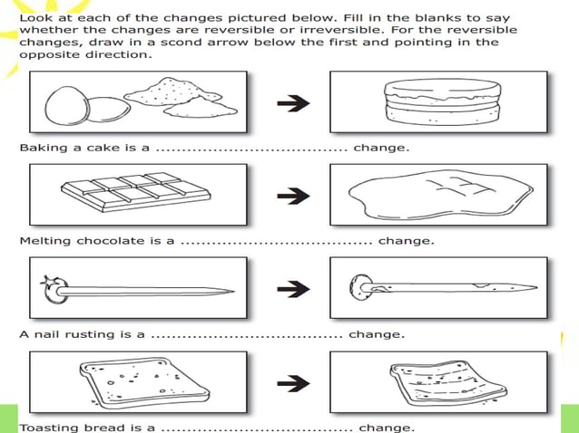 Reversible and irreversible change | PPT | Chemistry | Science