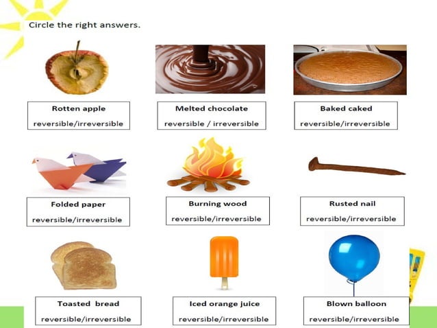 Reversible and irreversible change | PPT | Chemistry | Science