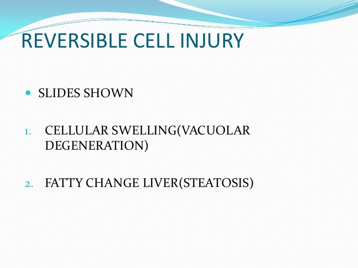 Reversible Cell Injury