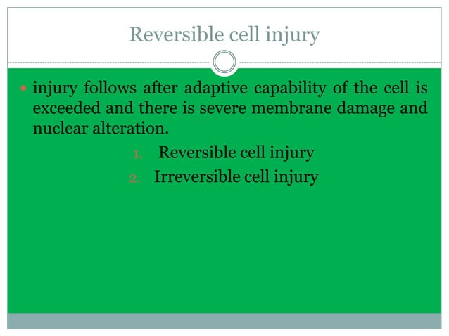 Reversible cell injury | PPTX | Biological Sciences | Science