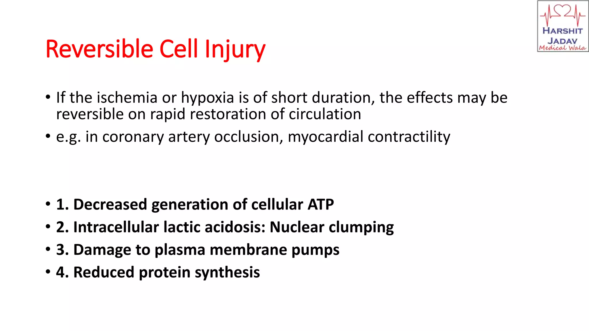 Reversible cell injury I Pathology | PPTX