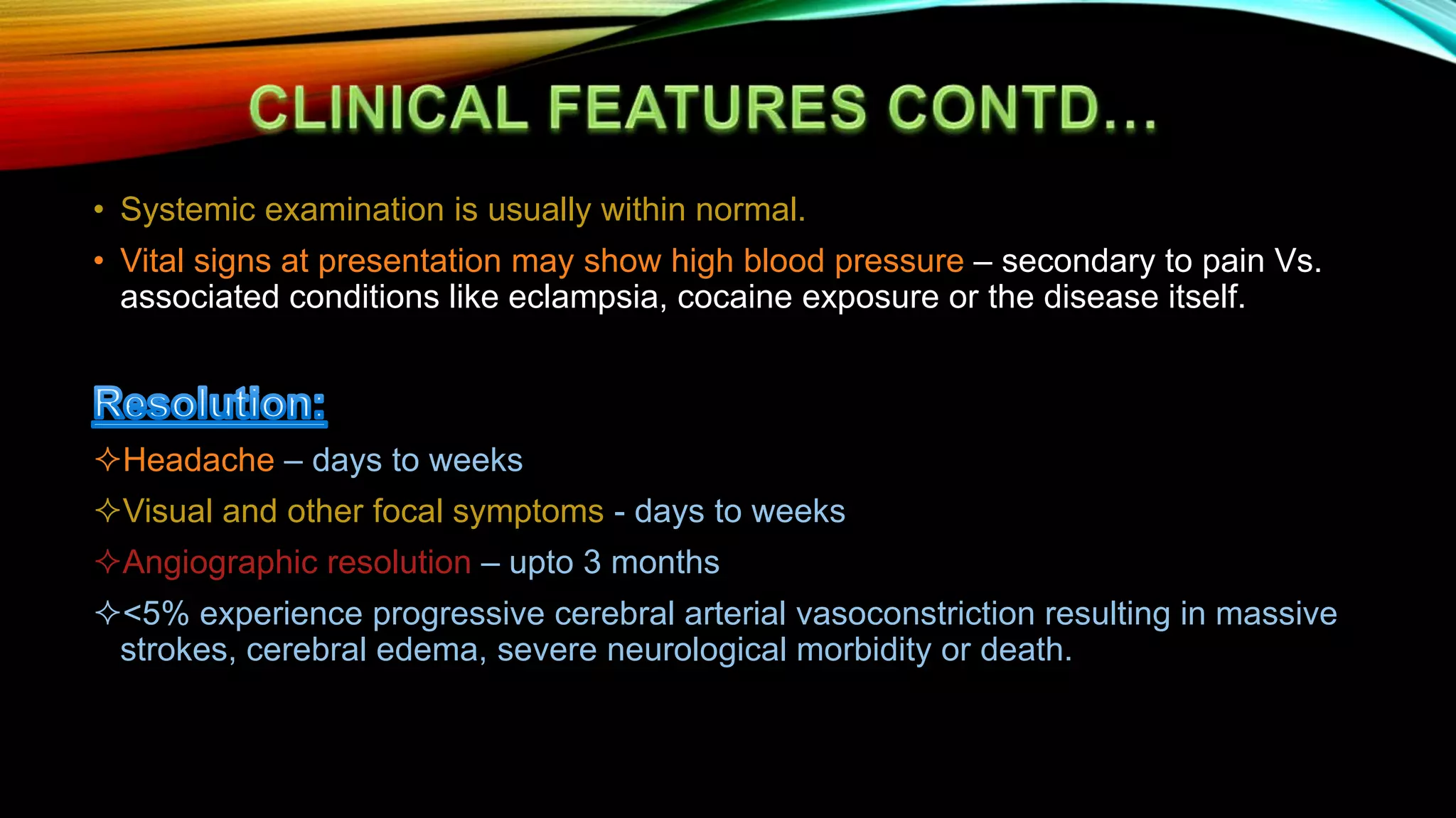 Reversible cerebral vasoconstriction syndrome | PPTX
