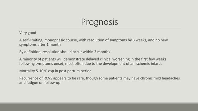 Reversible Cerebral Vasoconstriction Syndrome | PPT