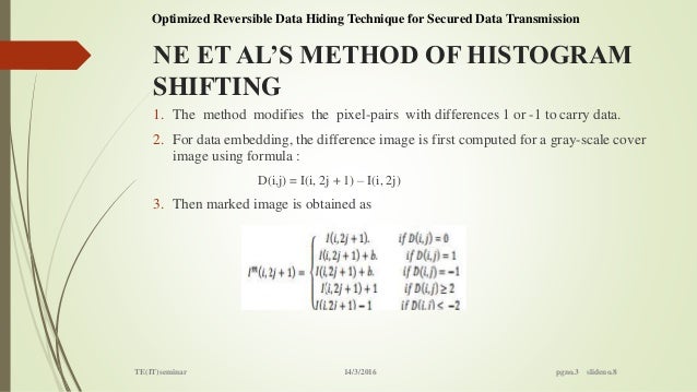 Reversible Data Hiding Using Histogram Shifting Method