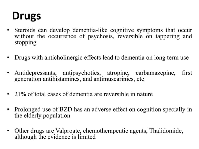 Reversible dementia and delirium | PPTX