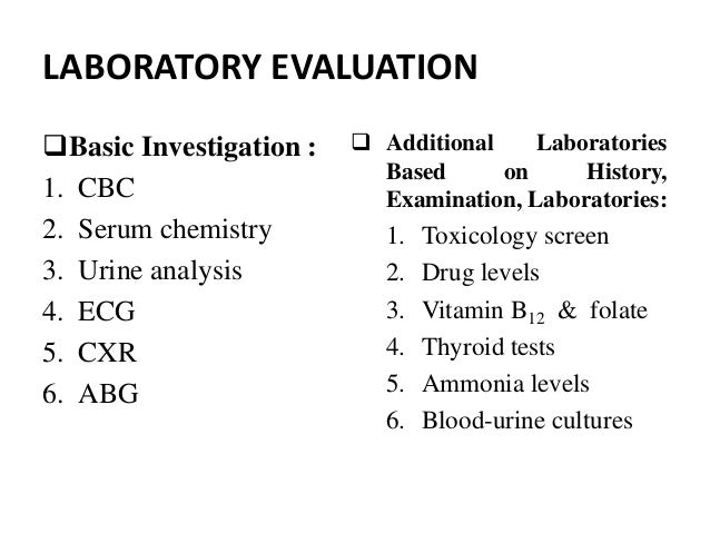 Reversible dementia and delirium
