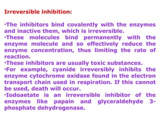 Reversible, irreversible and allosteric Enzyme Inhibition.ppt