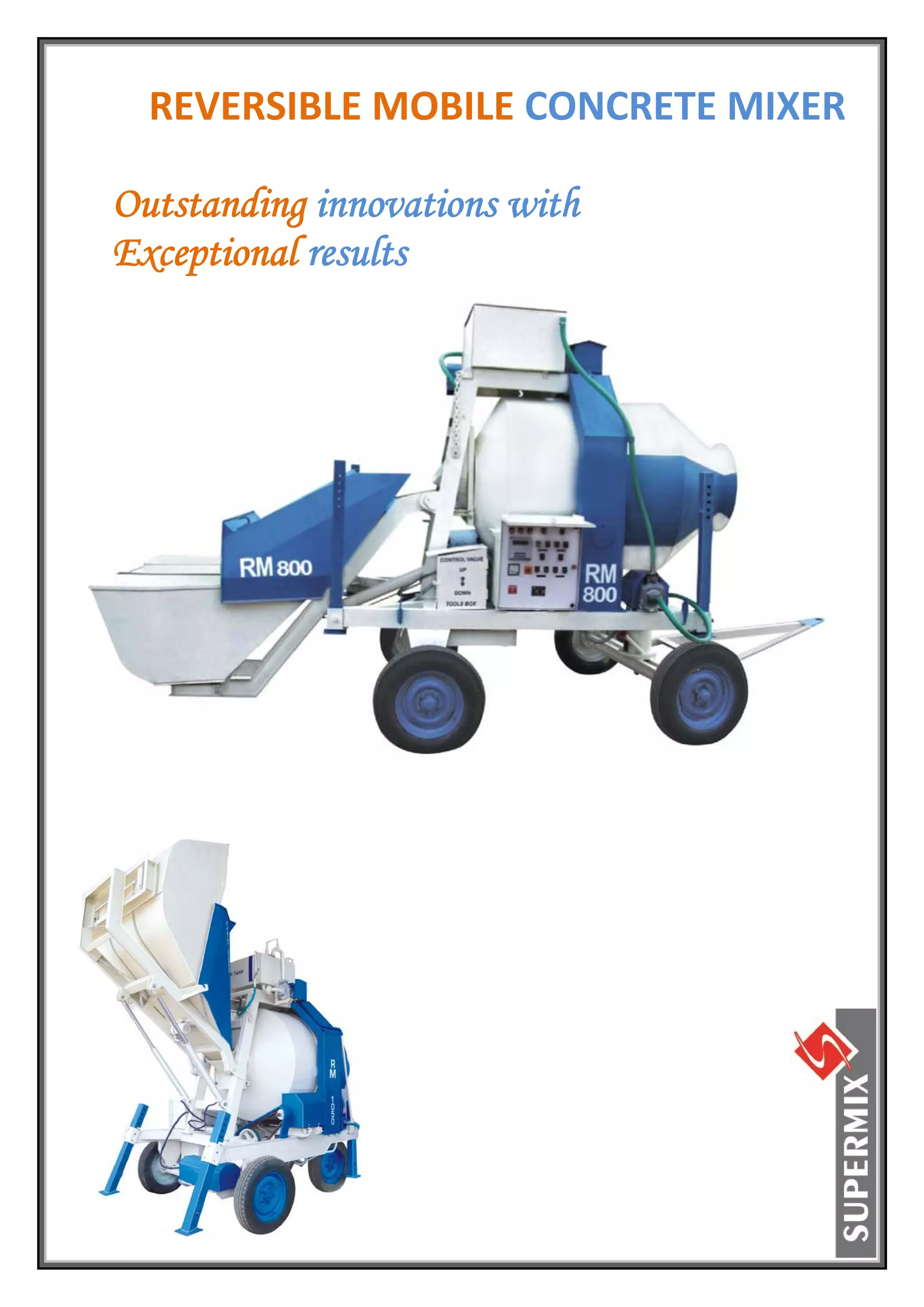 Reversible Mobile Concrete Mixer | PDF