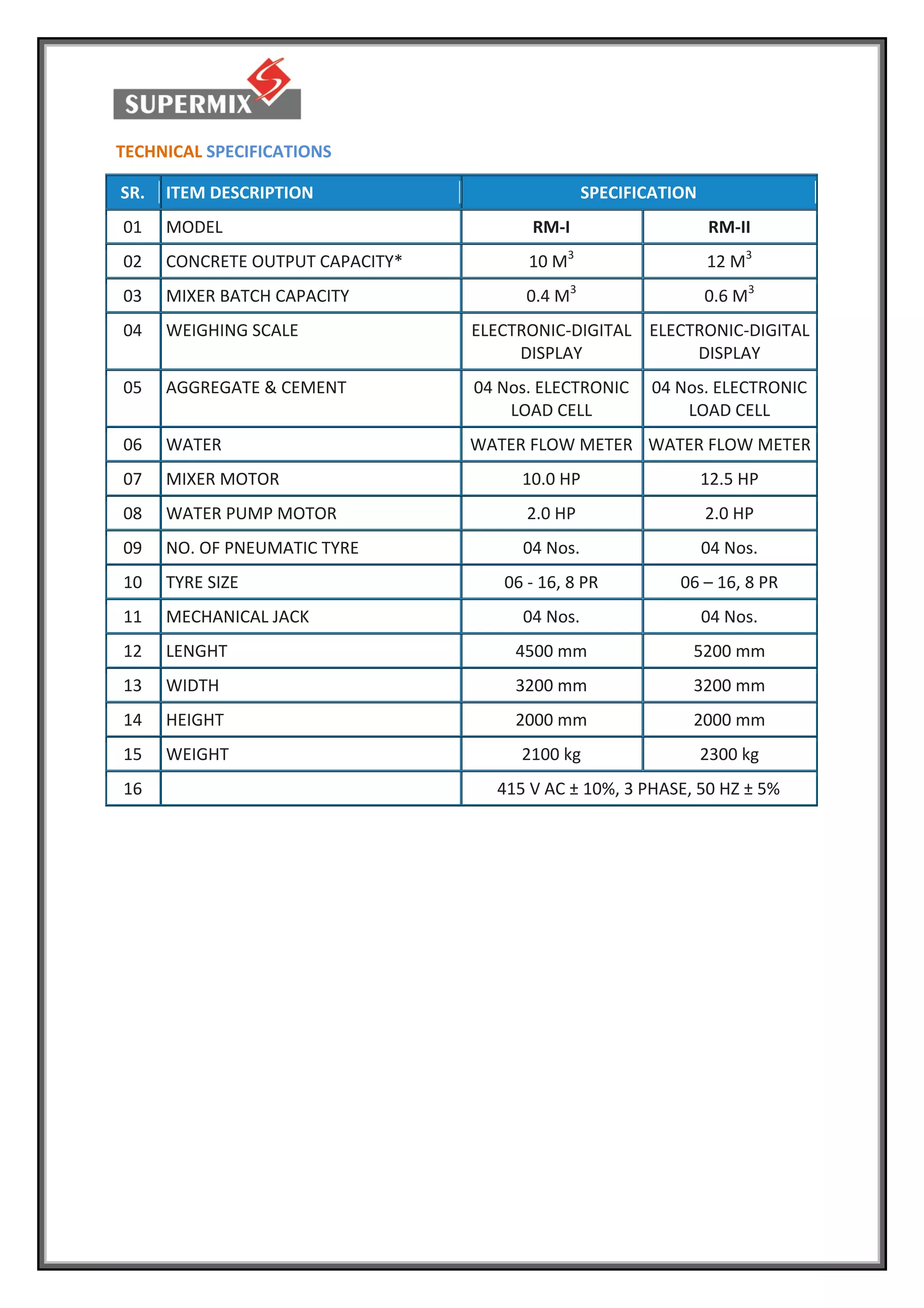 Reversible Mobile Concrete Mixer | PDF