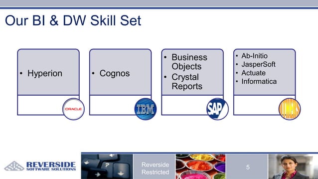 Reverside Business Intelligence and Data Warehousing Capability | PPT