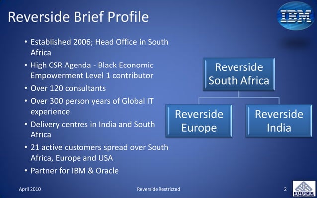 Reverside IBM Enterprise Modernisation Capability | PPT