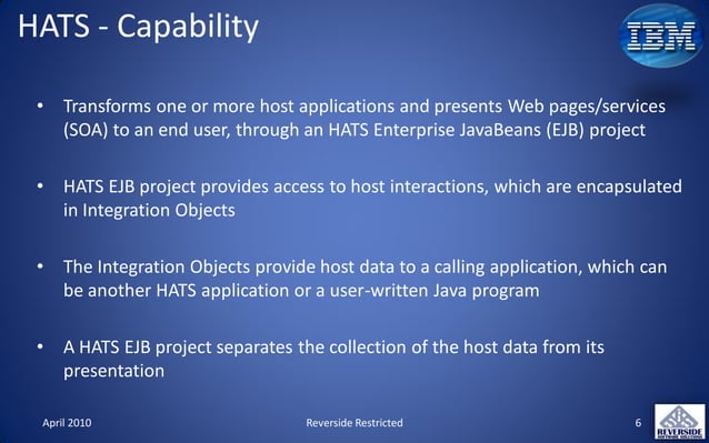 Reverside IBM Enterprise Modernisation Capability | PPT