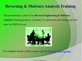 Reversing & malware analysis training part 1 lab setup guide | PPTX | Operating Systems ...