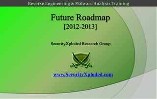 Reversing & Malware Analysis Training Part 13 - Future Roadmap | PPTX | Web Development | Internet