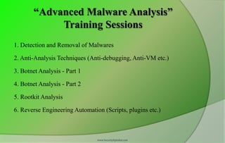 Reversing & Malware Analysis Training Part 13 - Future Roadmap | Ppt