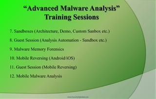 Reversing & Malware Analysis Training Part 13 - Future Roadmap | Ppt