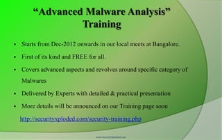 Reversing & Malware Analysis Training Part 13 - Future Roadmap | PPTX