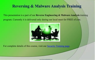 Reversing & Malware Analysis Training Part 13 - Future Roadmap | PPTX | Web Development | Internet