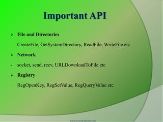 Reversing & malware analysis training part 2 introduction to windows ...