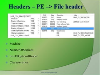 Reversing & malware analysis training part 3 windows pe file format ...