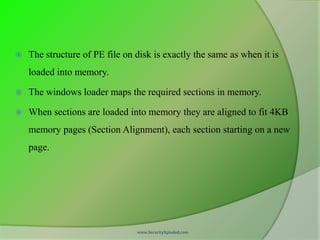 Reversing & malware analysis training part 3 windows pe file format ...
