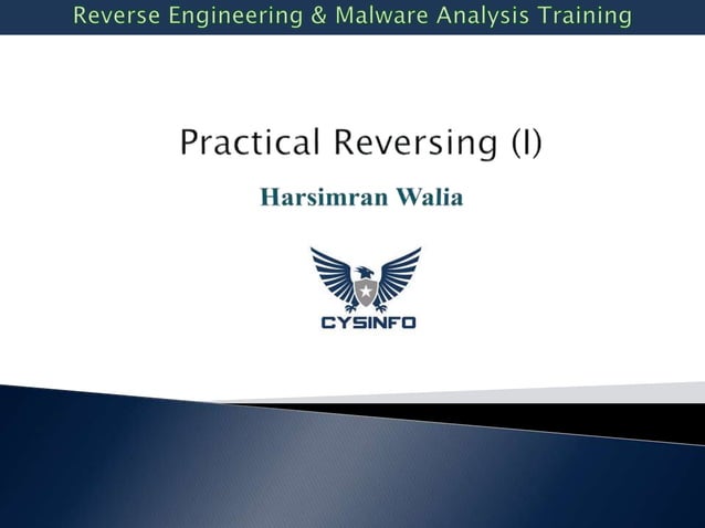 Reversing malware analysis training part6 practical reversing | PPTX