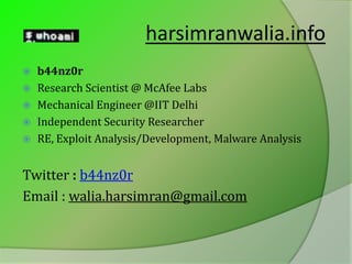 Reversing & Malware Analysis Training Part 6 - Practical Reversing (I) | PPTX