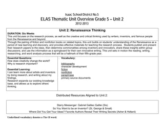 Grade 5 Unit 2 | PDF