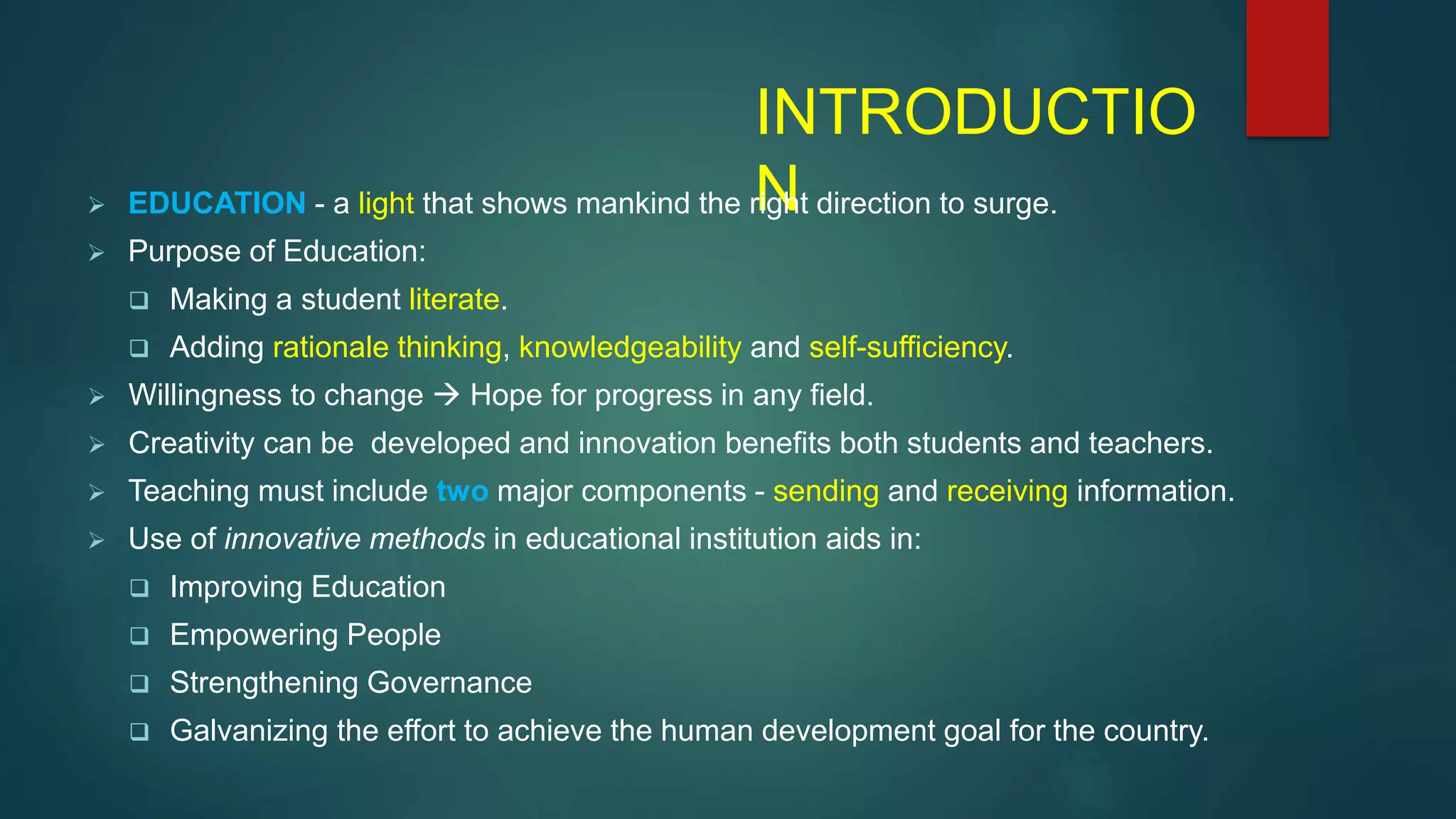 Innovation in teaching | PPTX