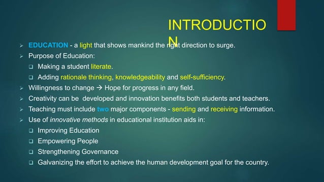 Innovation in teaching | PPTX | Education