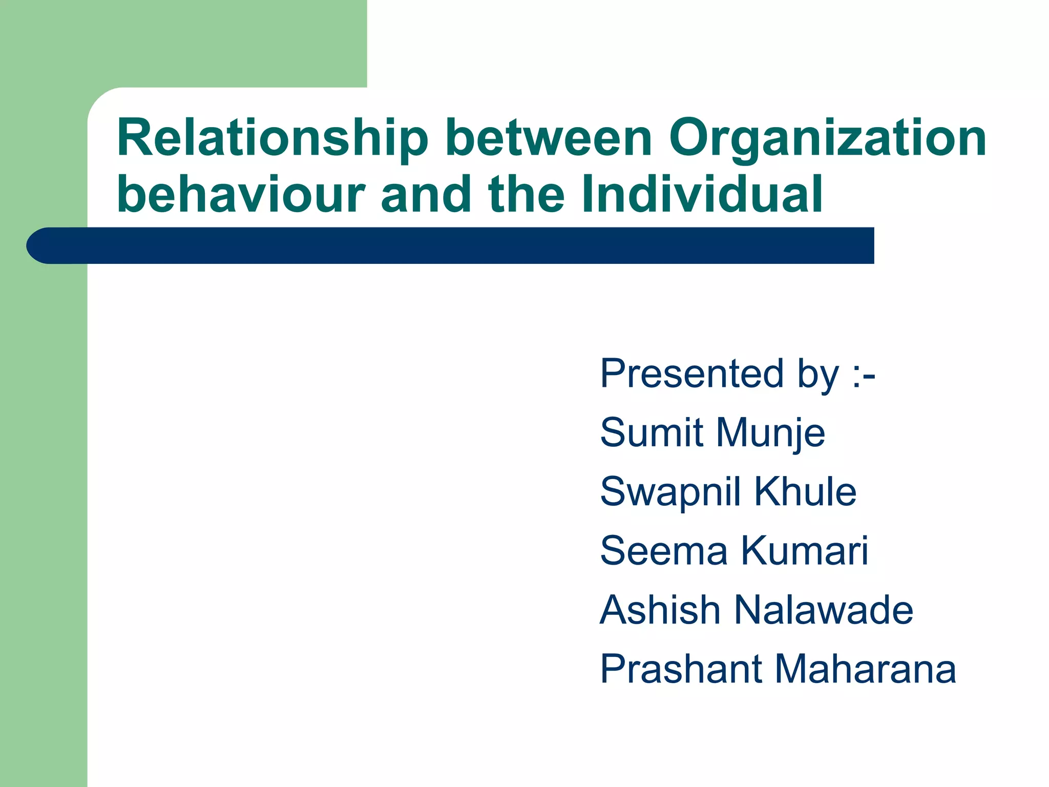 Difference between OB and individual | PPT