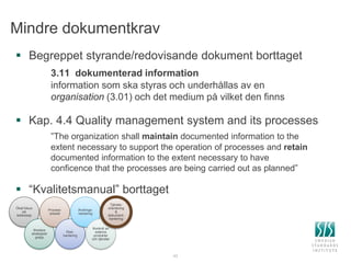 Revidering iso 9001 och dokumenthantering (140506) | PDF