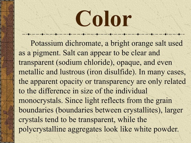 types and properties of salts | PPT