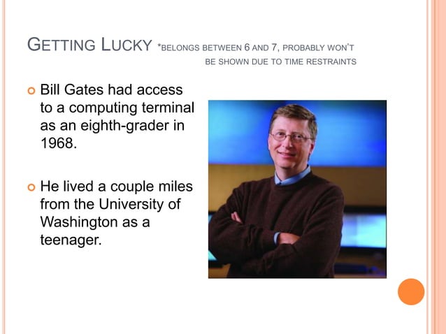 Review of Malcolm Gladwell's Outliers | PPTX