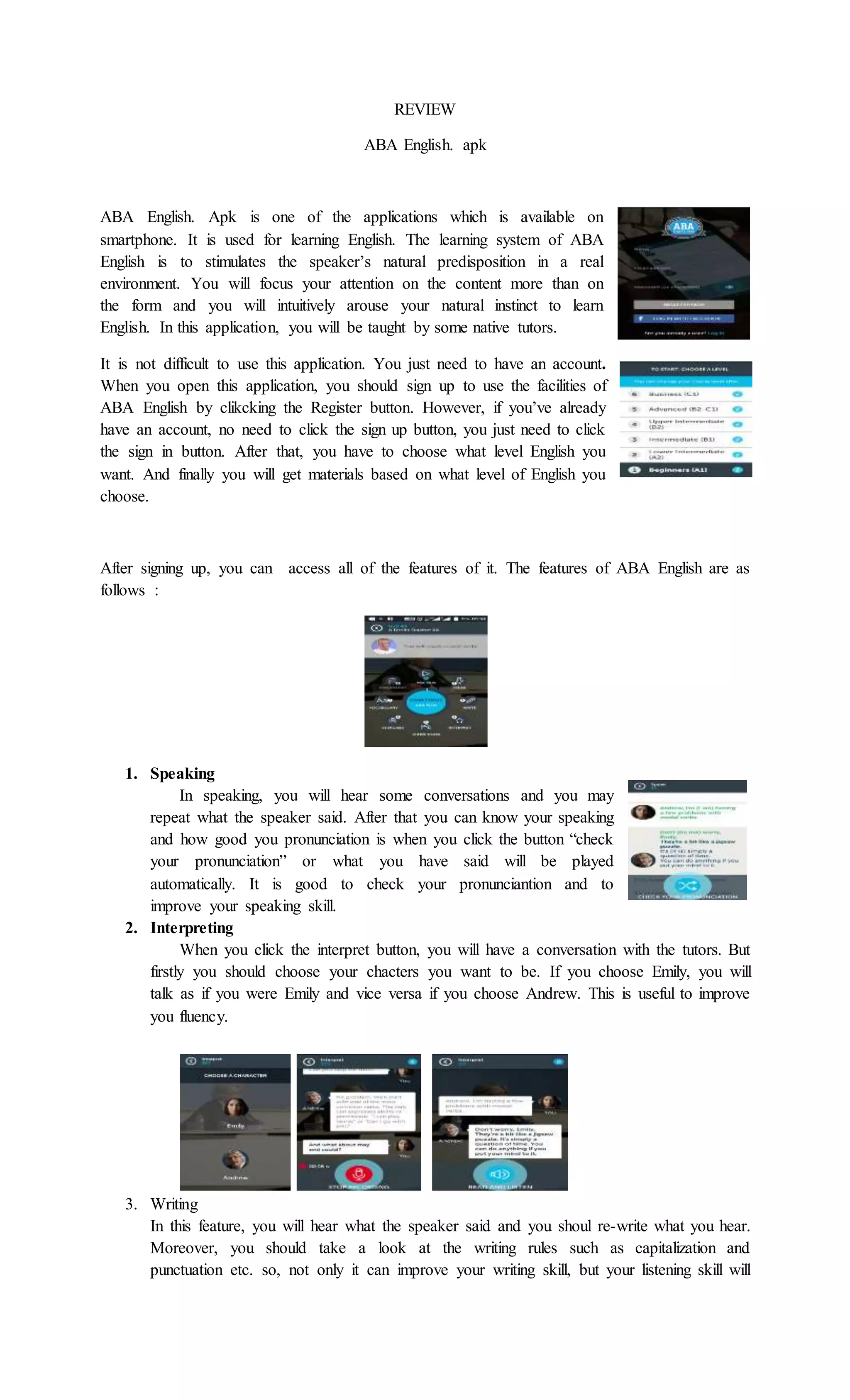 ABA ENGLISH(CALL Review) | DOCX