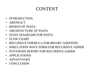 presentation on pasta | PPTX